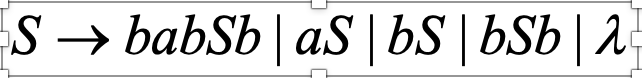 Solved S → babSb | aS | S | bSb12 | Chegg.com