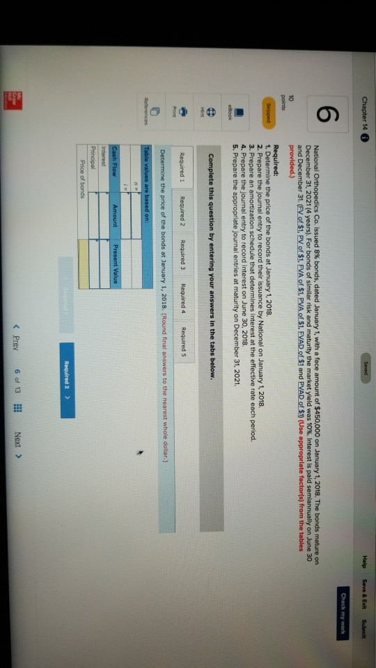 Solved Chapter 14 Saved Help Save & Exit Submit Check my | Chegg.com