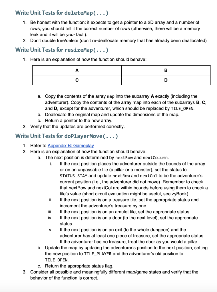 General Instructions for Writing Unit Tests 1. Pick a | Chegg.com