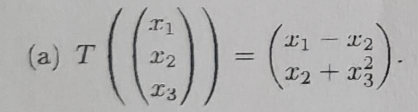 Solved (a) \\( T\\left(\\left(\\begin{array}{l}x_{1} \\\\ | Chegg.com