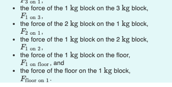 Solved Three blocks are stacked on top of each other inside | Chegg.com