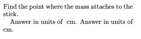 Solved 004 (part 1 of 2) 10.0 points A 0.109 kg meterstick | Chegg.com