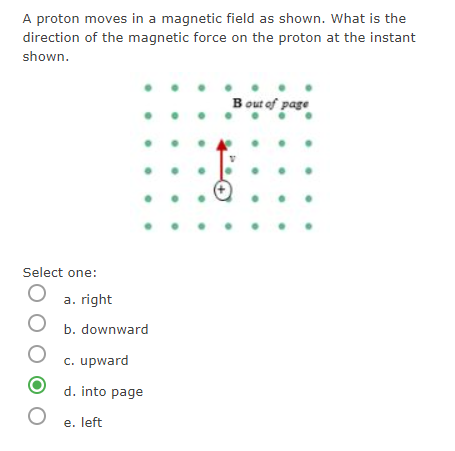 Solved A proton moves in a magnetic field as shown. What is | Chegg.com