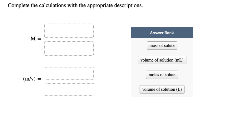 Solved Complete the calculations with the appropriate | Chegg.com