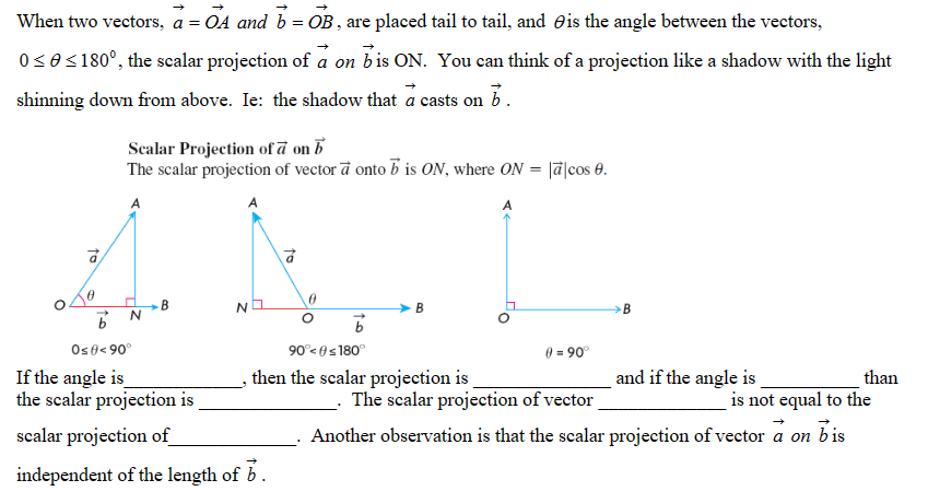 Solved When two vectors, a=OA and b=OB, are placed tail to | Chegg.com