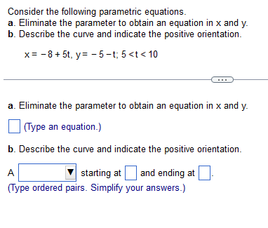 Solved Consider the following parametric | Chegg.com