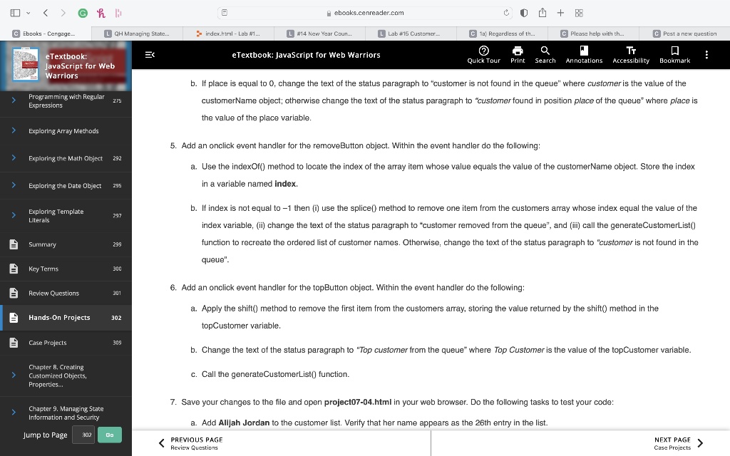 In this project you will explore how to apply array | Chegg.com