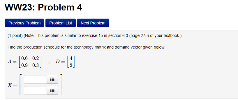Solved Ww23 Problem 4 Previous Problem Problem List Next 0119