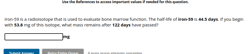 Solved Iron-59 is a radioisotope that is used to evaluate | Chegg.com