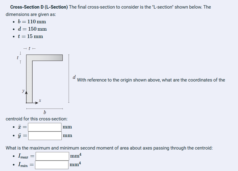 Solved Cross-Section D (L-Section) ﻿The final cross-section | Chegg.com
