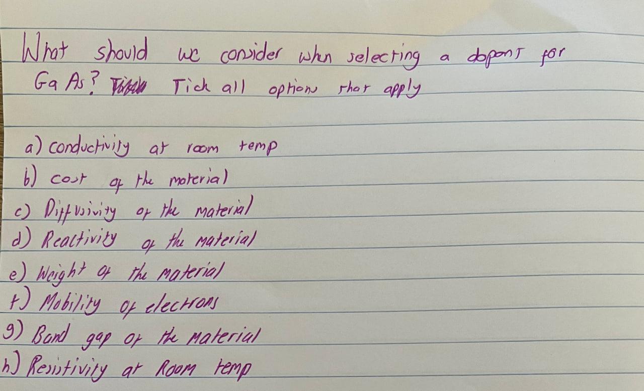 Solved What should we consider when selecting a dopont for | Chegg.com