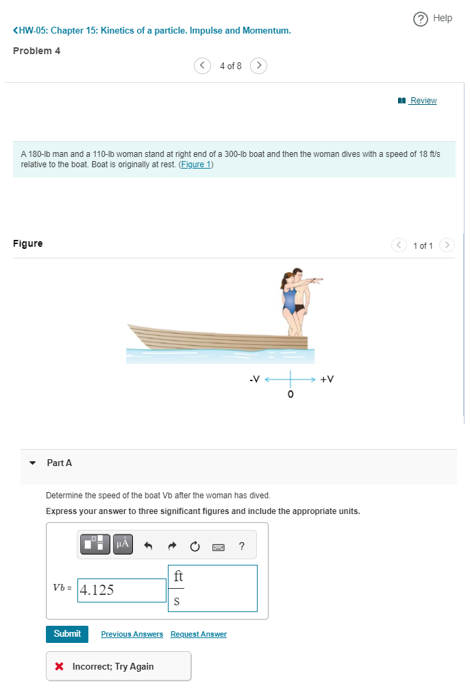 Solved Problem 44 ﻿of 8)A 180-lb ﻿man and a 110-llb woman | Chegg.com