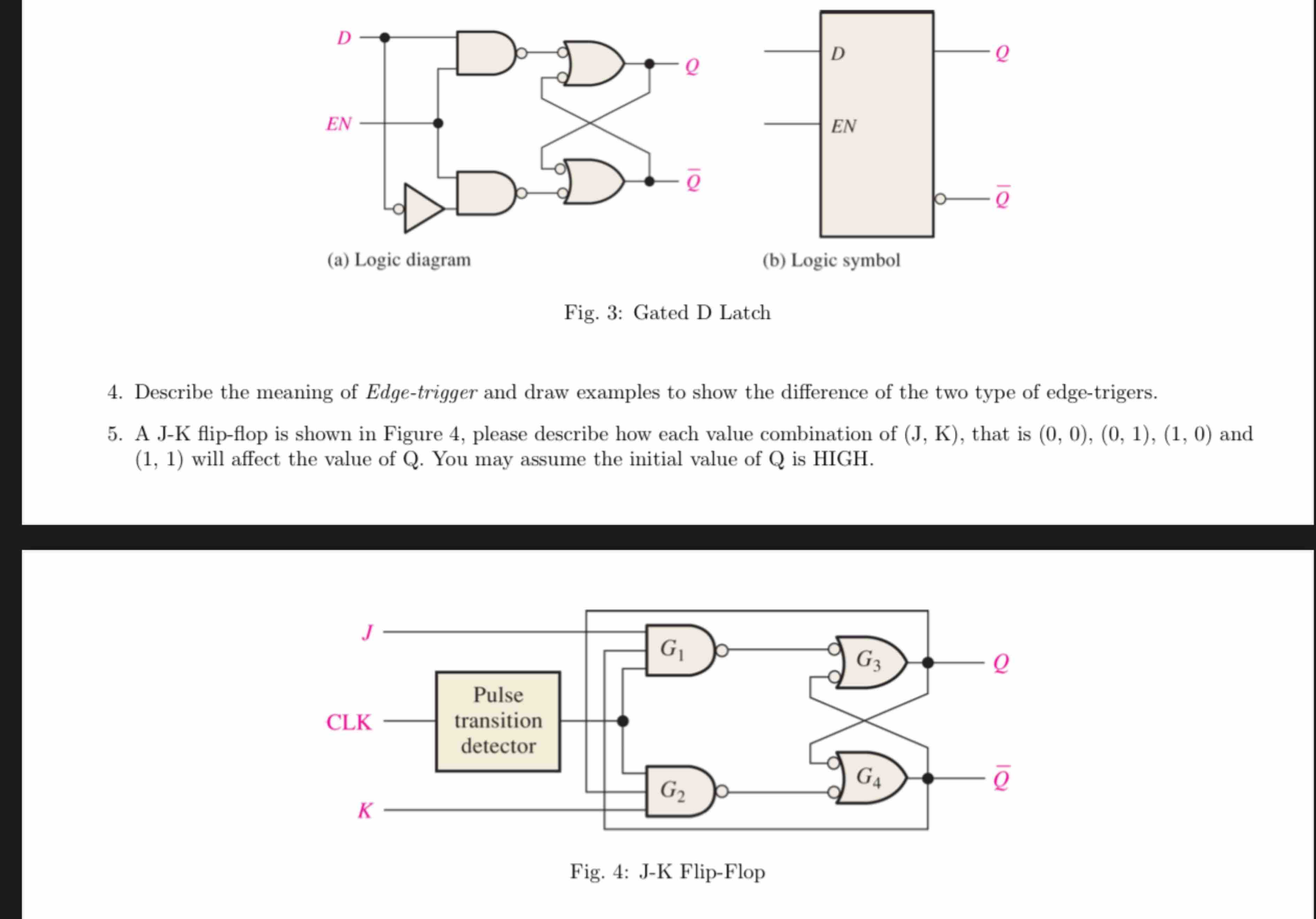 Solved Describe the meaning of Edge-trigger and draw | Chegg.com