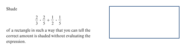 Solved Shade 2 2 1 1 3 52 5 of a rectangle in such a way | Chegg.com