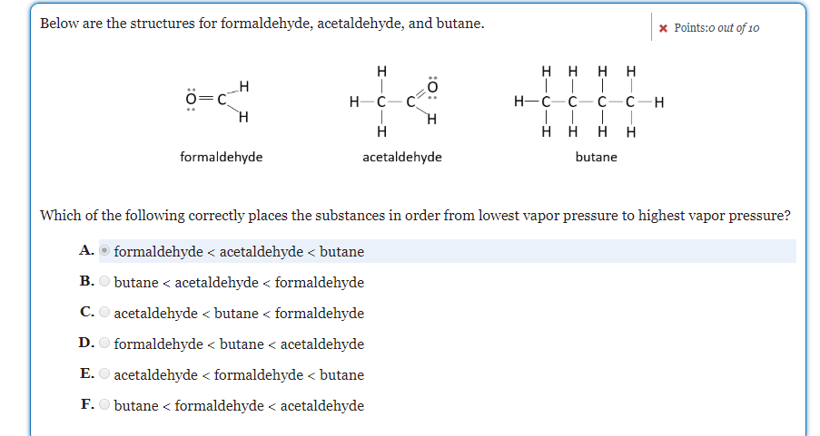 Solved Below are the structures for formaldehyde, | Chegg.com