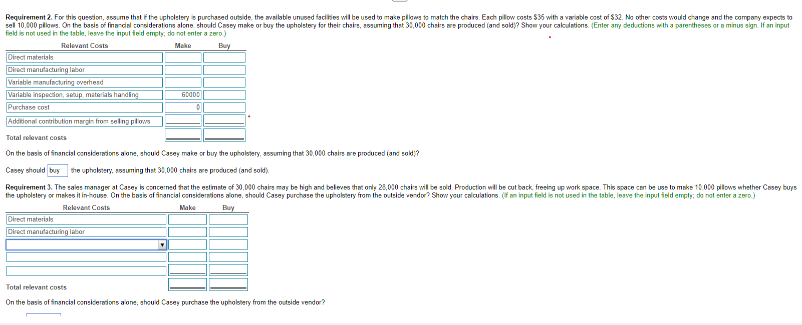field is not used in the table, leave the input field | Chegg.com