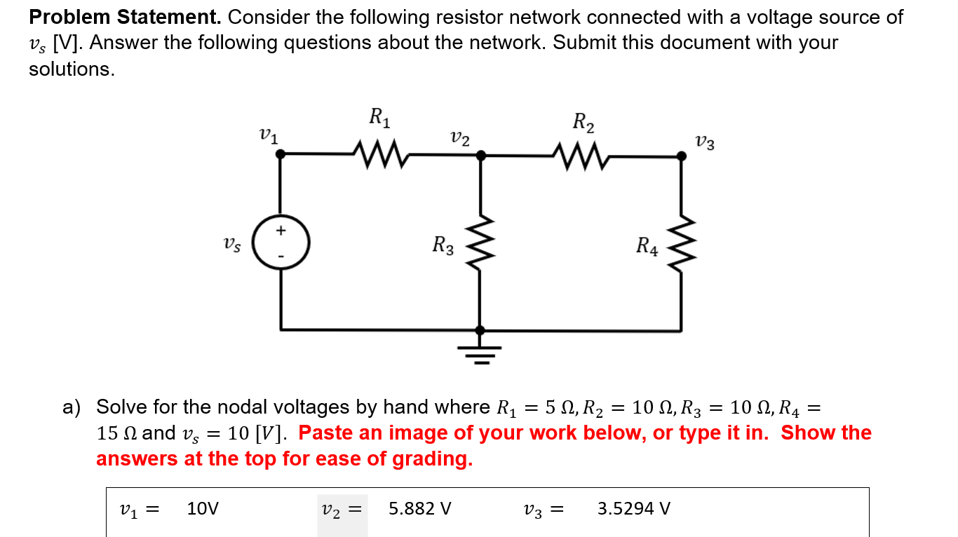 Solved Problem Statement. Consider the following resistor | Chegg.com