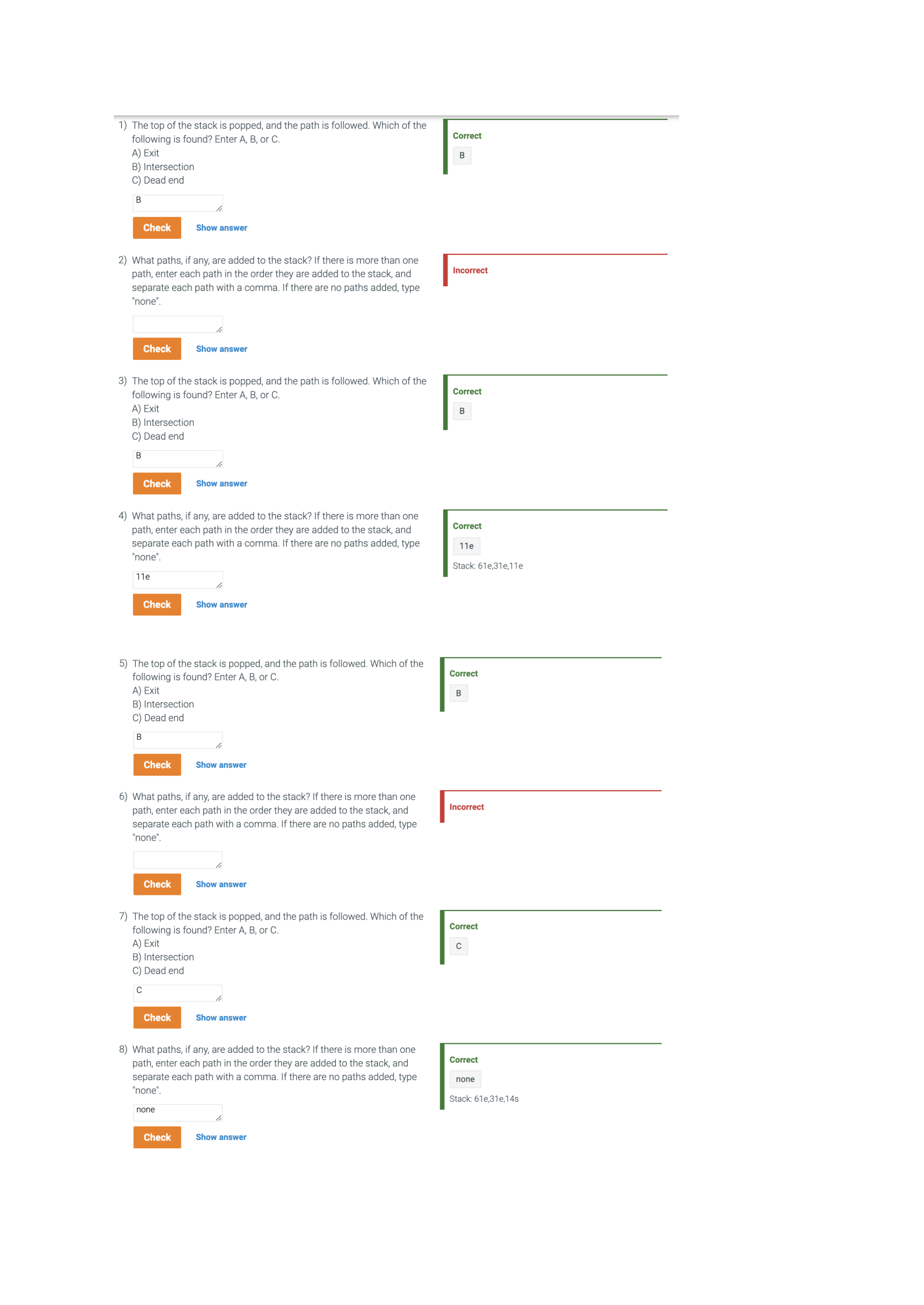 Solved Use The Pseudocode To Traverse The Map And Answer