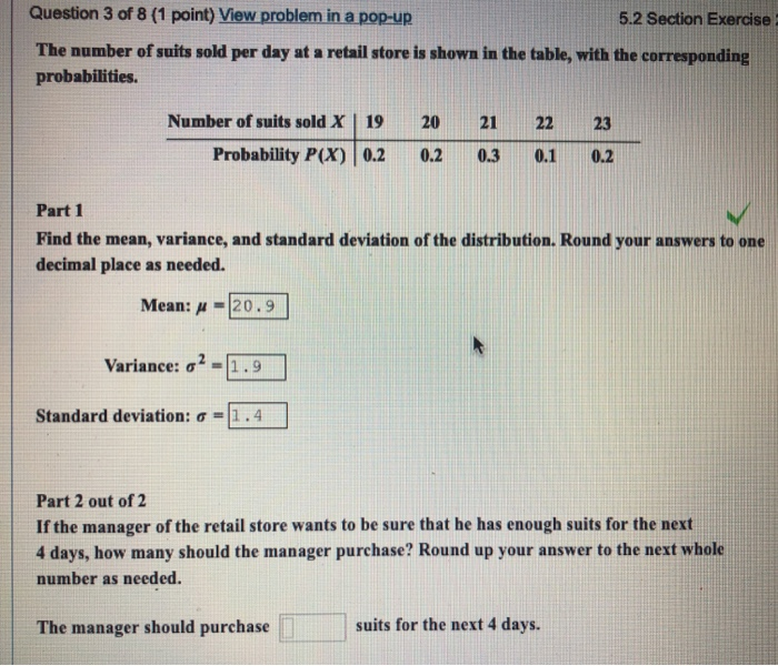 Solved Question 7 of 8 (1 point) View problem in a pop-up | Chegg.com