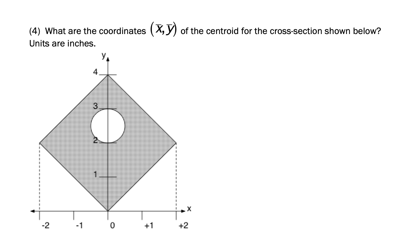 Solved (4) What are the coordinates (x, ) of the centroid | Chegg.com