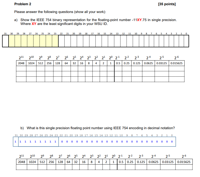 Solved Problem 2 [35 points] Please answer the following | Chegg.com