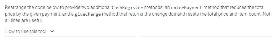 Solved Rearrange the code below to provide two additional | Chegg.com