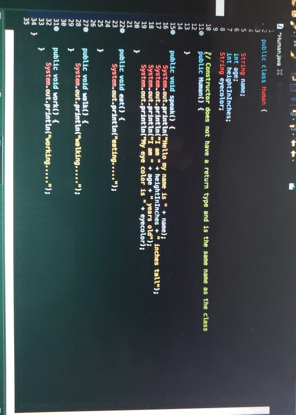 Solved .! Human.java X public class Human { PUREBOVOU PWN | Chegg.com