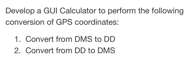 Solved Develop a GUI Calculator to perform the following | Chegg.com