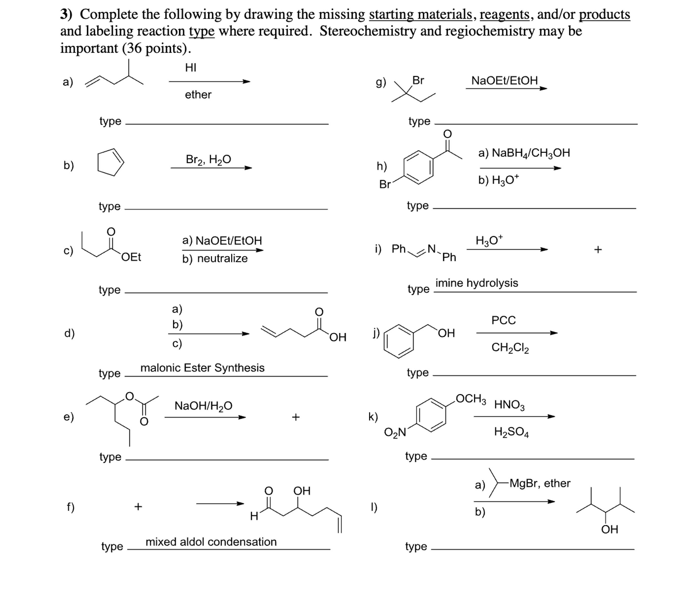 Solved Complete the following by drawing the missing | Chegg.com