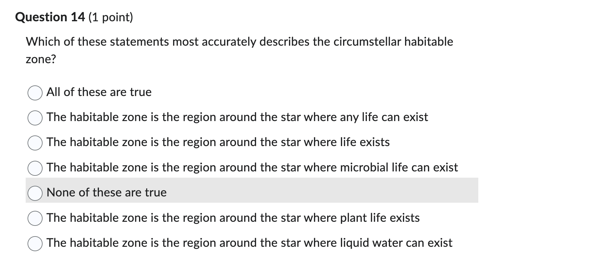 Solved Question 14 (1 ﻿point)Which of these statements most | Chegg.com