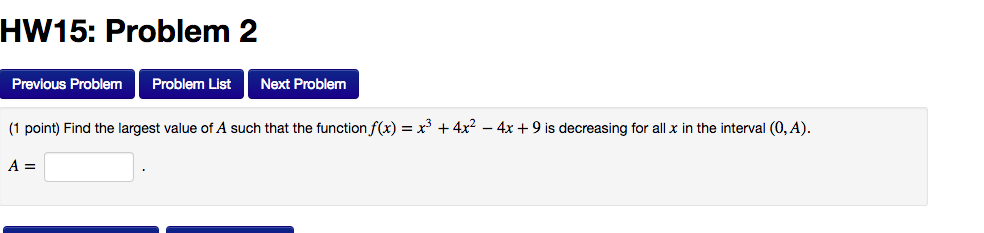Solved HW15: Problem 2 Previous Problem Problem List Next | Chegg.com