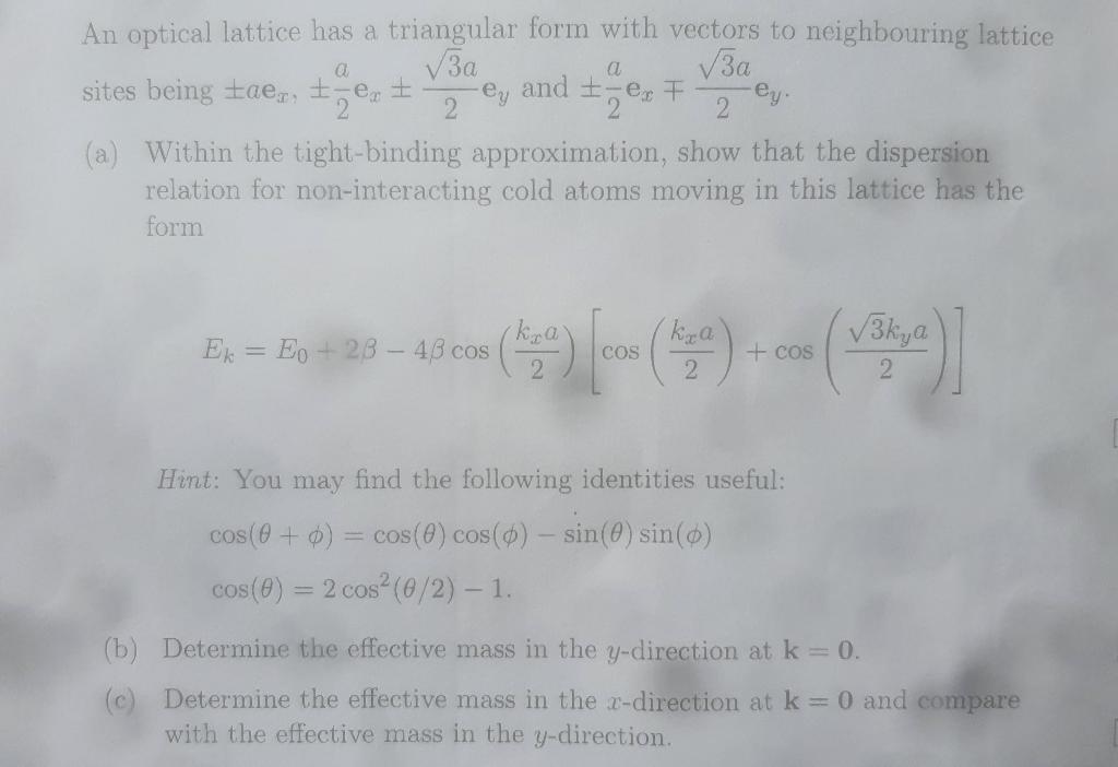 Solved being ±aex,±2aex±23aey and ±2aex∓23aey. (a) Within | Chegg.com