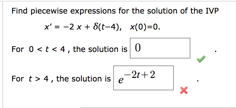 Solved Find Piecewise Expressions For The Solution Of The 