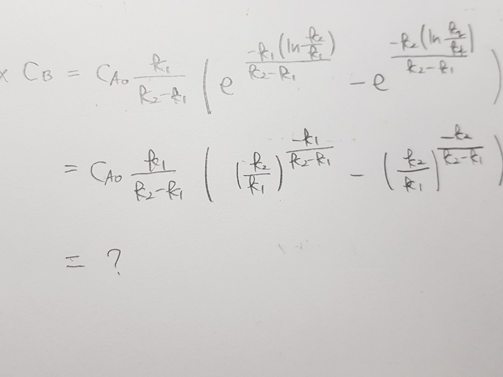 Solved 4.7.5 Maximum Yield of B in PFTR The selectivity of | Chegg.com
