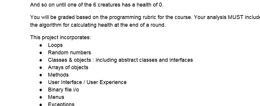 Project 1: Simple RPG battle game In this project you | Chegg.com
