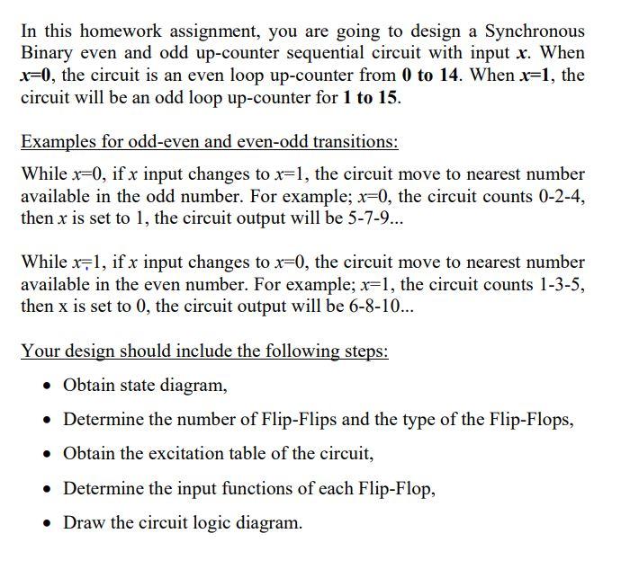In this homework assignment, you are going to design | Chegg.com