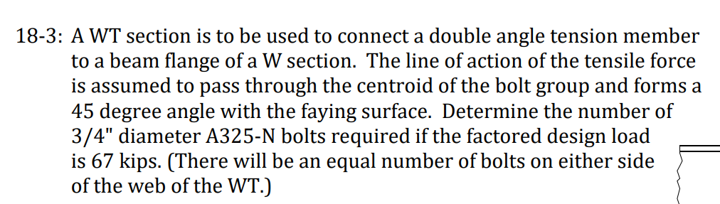 Solved 18-3: A WT section is to be used to connect a double | Chegg.com