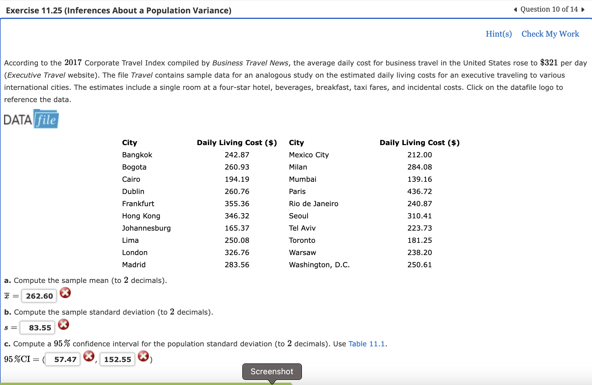 Solved Exercise 11.25 (Inferences About a Population | Chegg.com