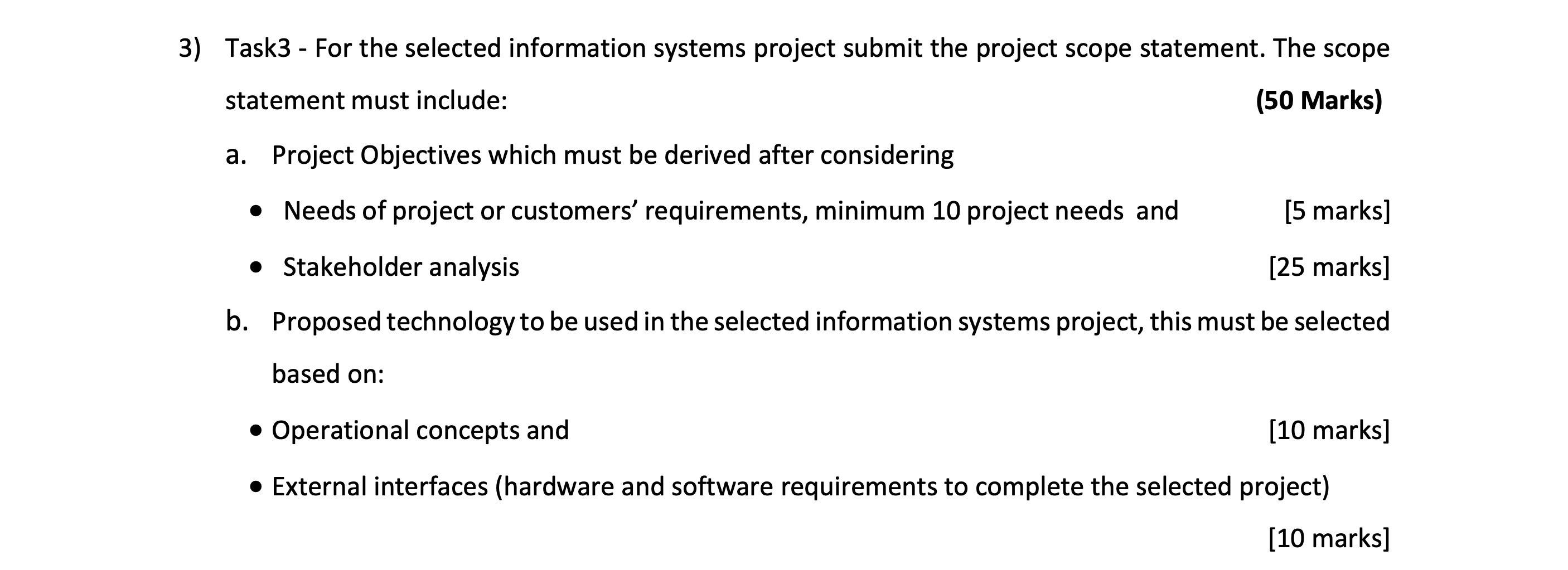 Solved 3) Task3 - For the selected information systems | Chegg.com
