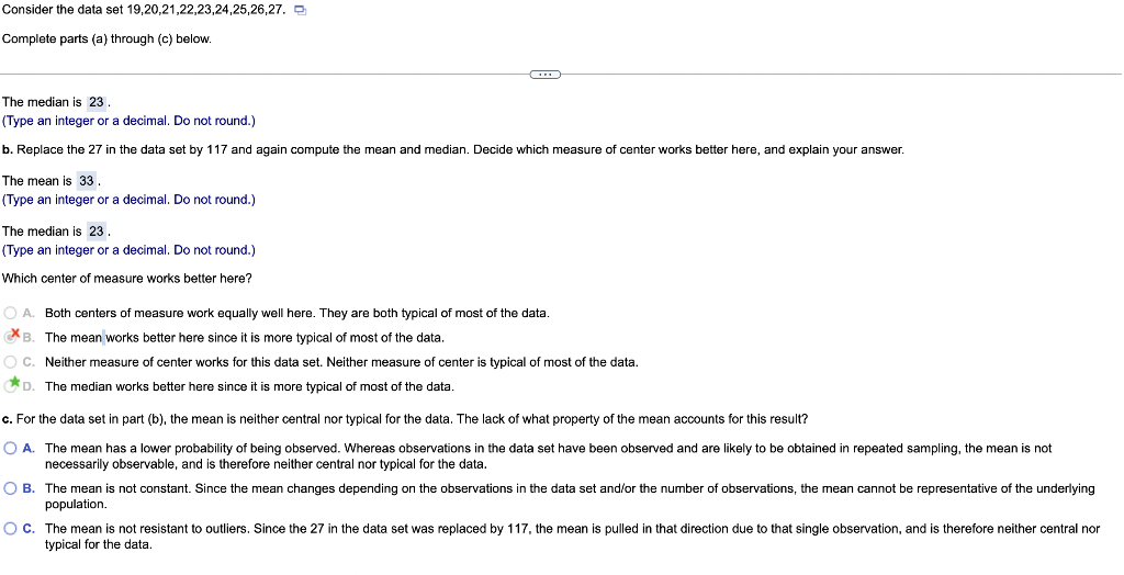 Solved Consider the data set 19,20,21,22,23,24,25,26,27. | Chegg.com