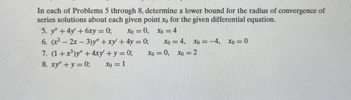 Solved In each of Problems 5 through 8 , determine a lower | Chegg.com