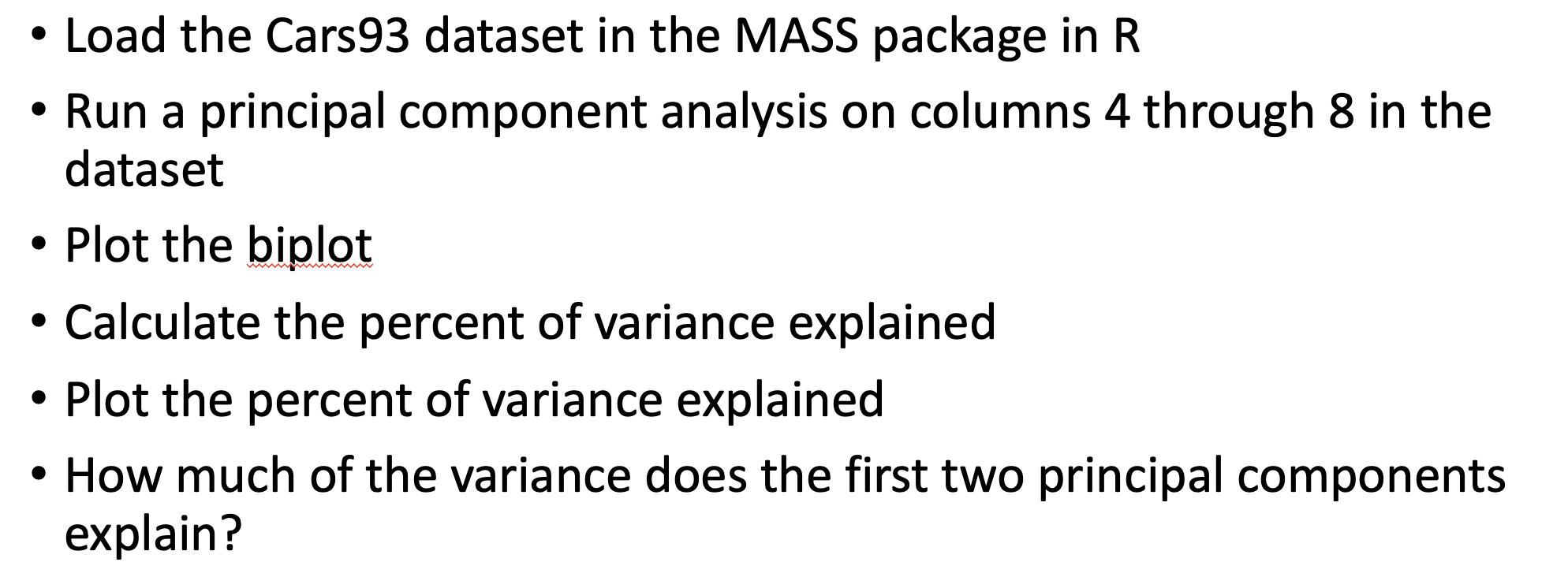 Solved Load the Cars 93 dataset in the MASS package in R Run | Chegg.com