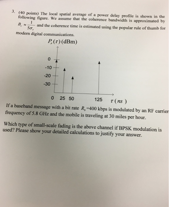 Solved 3. (40 points) The local spatial average of a power | Chegg.com