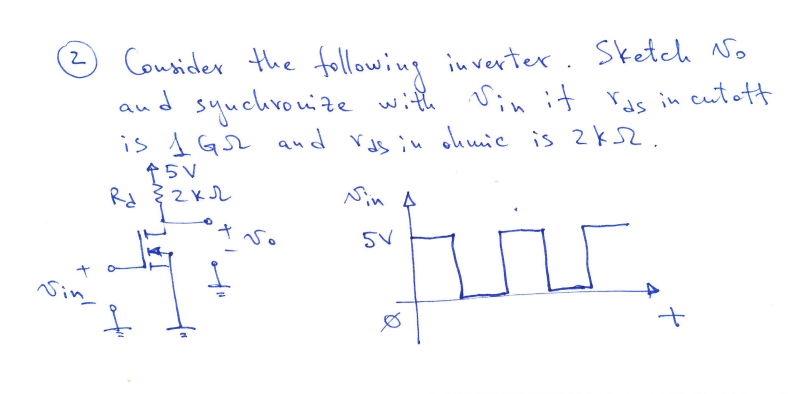 Solved 2 2 Consider the following inverter Sketch No and | Chegg.com
