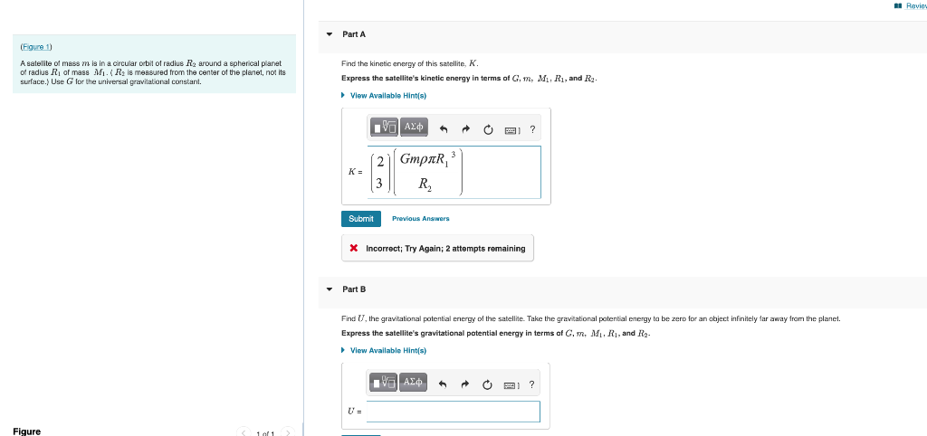 Solved Submit Prewious Answers X incorrect; Try Again; 2 | Chegg.com
