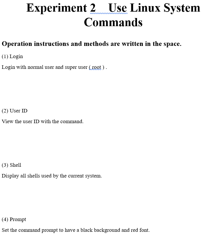 Solved Experiment 1 Linux Operating System installation and | Chegg.com