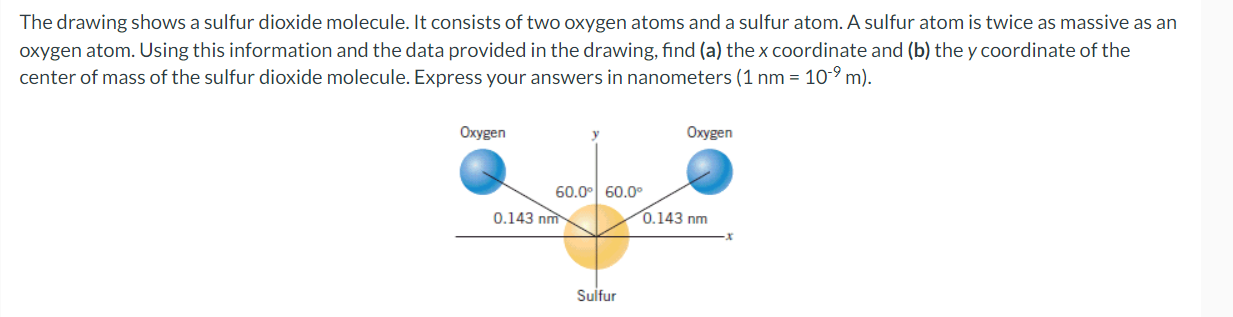 Solved The drawing shows a sulfur dioxide molecule. It | Chegg.com