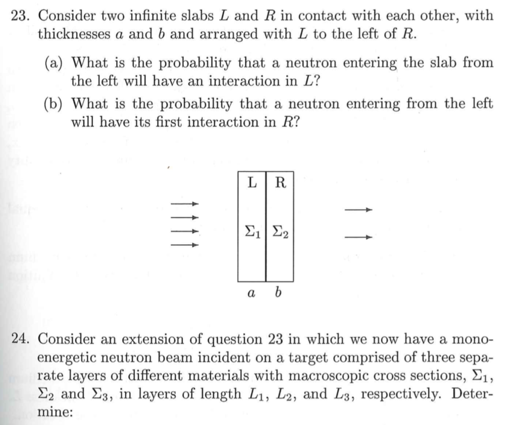 Solved 23. Consider two infinite slabs L and R in contact | Chegg.com