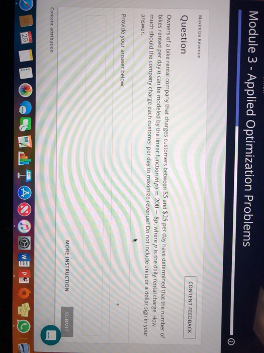 Solved Module 3 - Applied Optimization Problems Maximize | Chegg.com