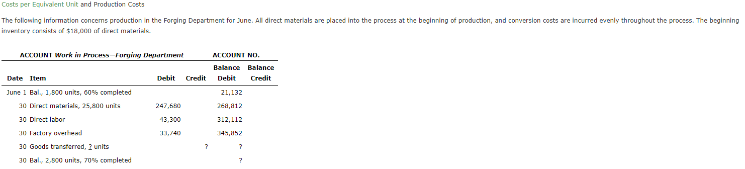 E The June Increase Or Decrease In Costs Per Chegg